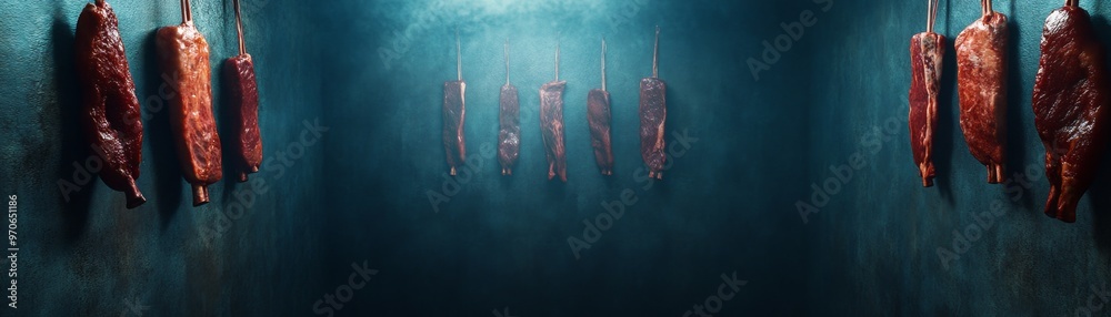 Haunted Meat Market: Creepy Creatures at Spooky Butcher Shop with ...