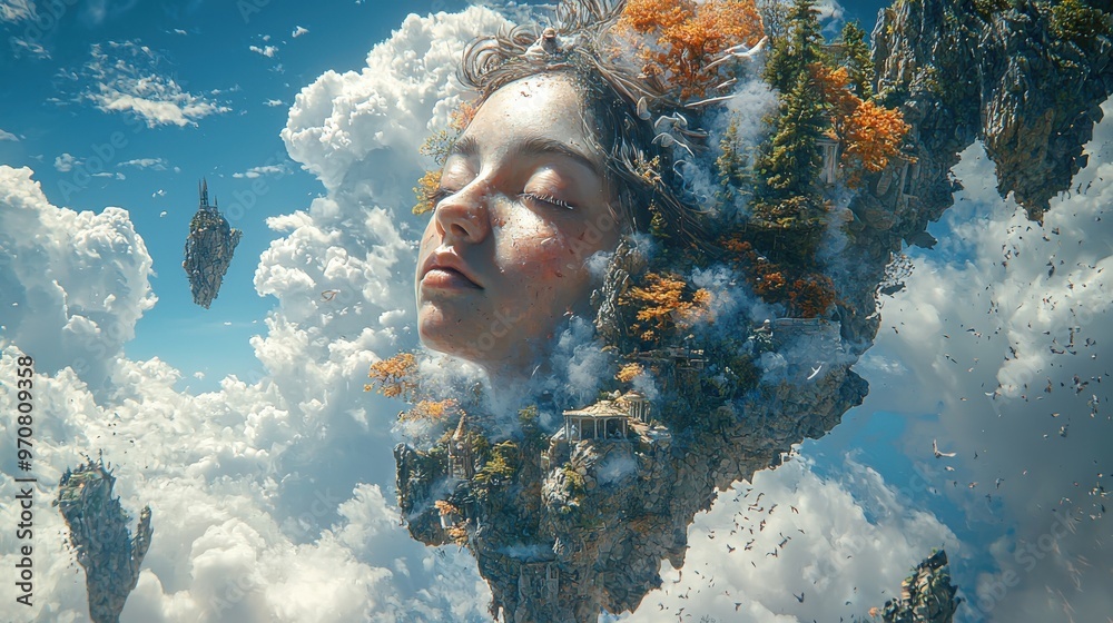 Dreamy digital collage showcasing a mix of diverse people from ...