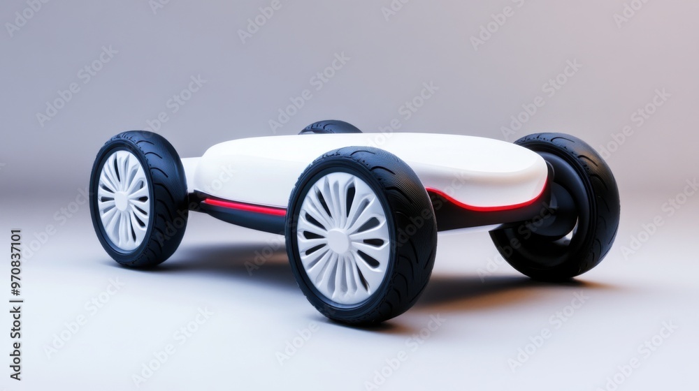 Futuristic Electric Vehicle Chassis with Lightweight Materials and ...