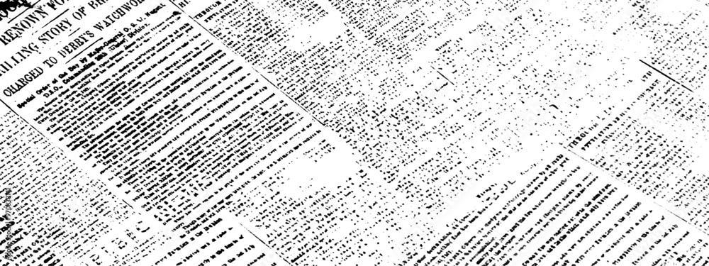 Grunge newspaper black and white scratch dust crack wall white dust ...
