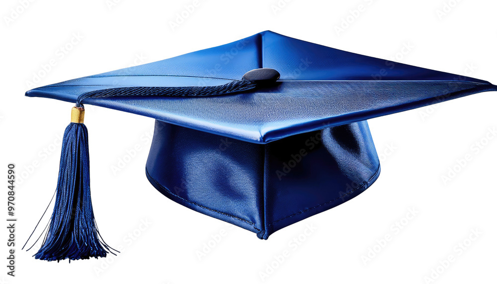 Foto de Deep Blue Graduation Cap, Classic and Elegant Academic Cap ...