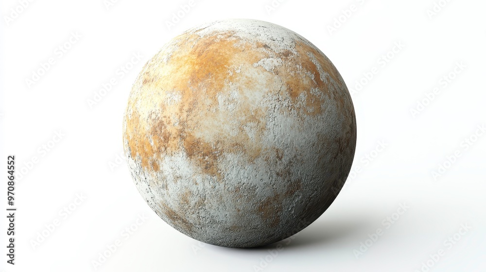 Eris (dwarf planet) clipart, element, 3D illustration, realistic ...