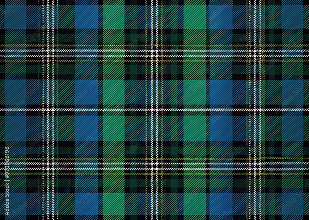 Dark, intricate, and historically significant Scottish tartan pattern ...