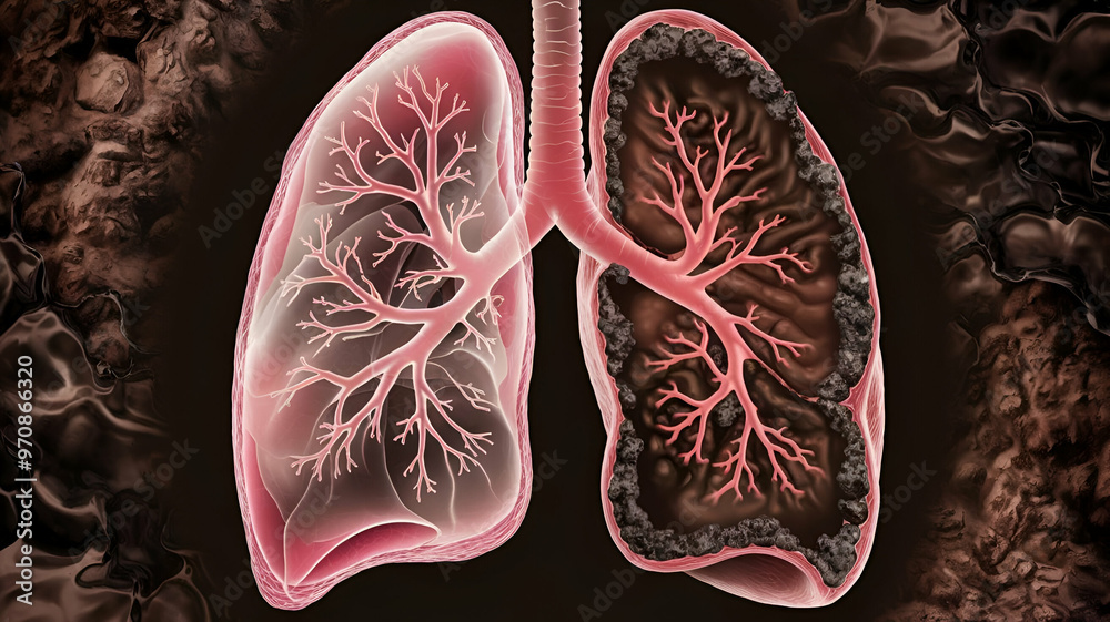 Healthy vs. Smoker’s Lung Cross-Section: Visually Striking Comparison ...