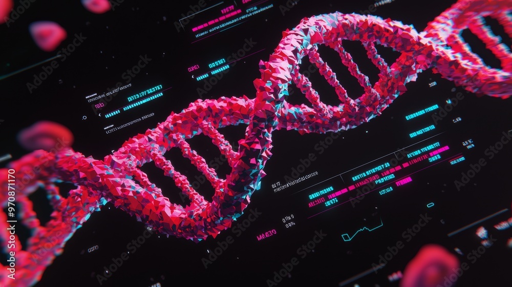 Interface highlighting the intersection of neuroscience and genetic ...