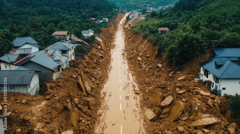 Massive landslide event buries rural road cutting off access to remote ...