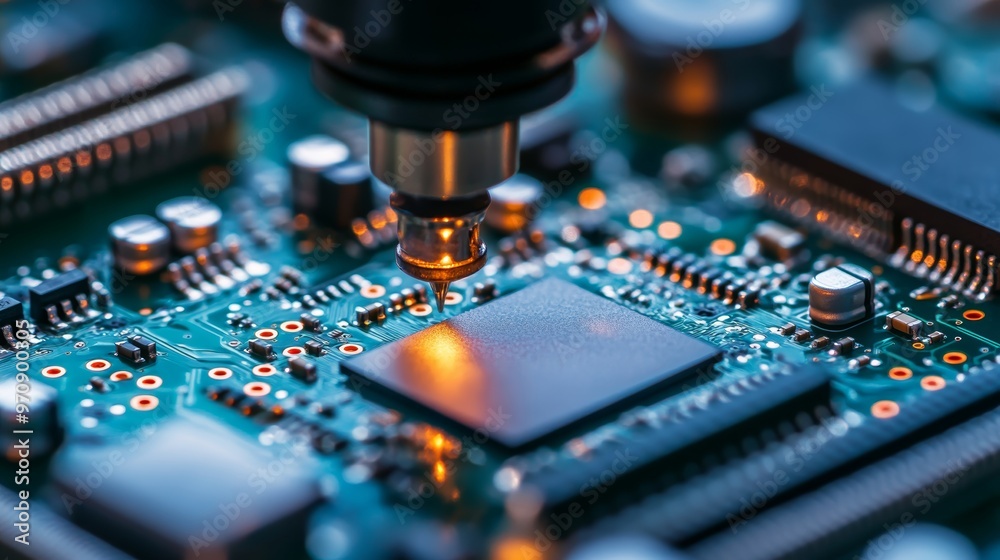 Automated technology industrial robotic electronic production ...