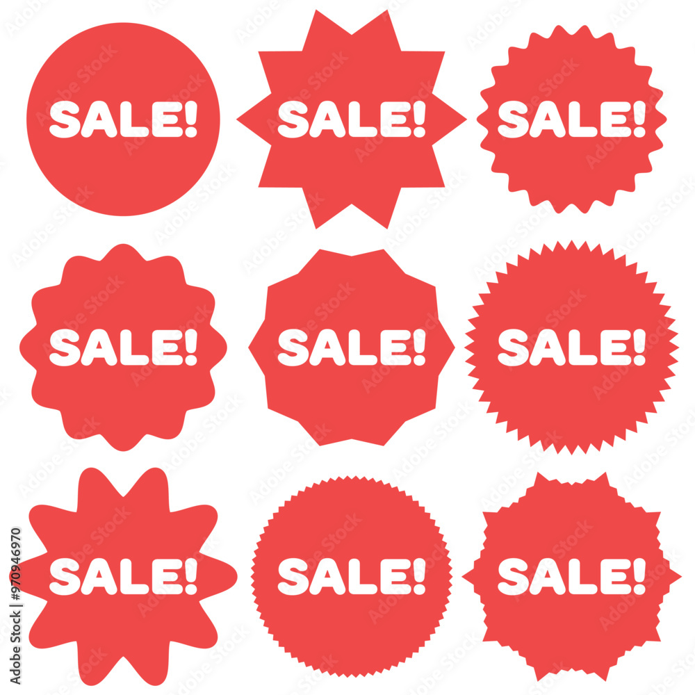 Realistic red labels, discount price tag mockups. Paper gift label with ...