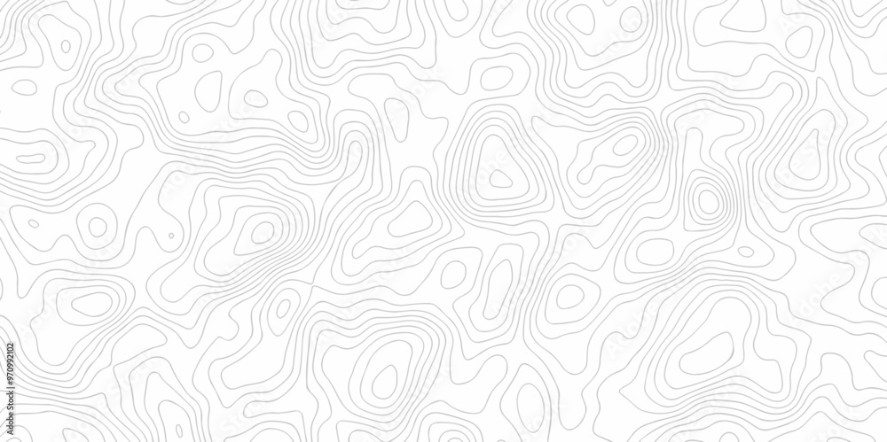 Black and white topography contour lines map isolated on white ...