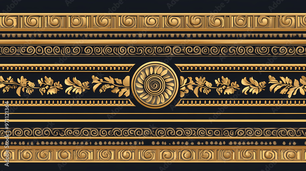 Set of vector seamless greek classic ornament. pattern for a border and ...