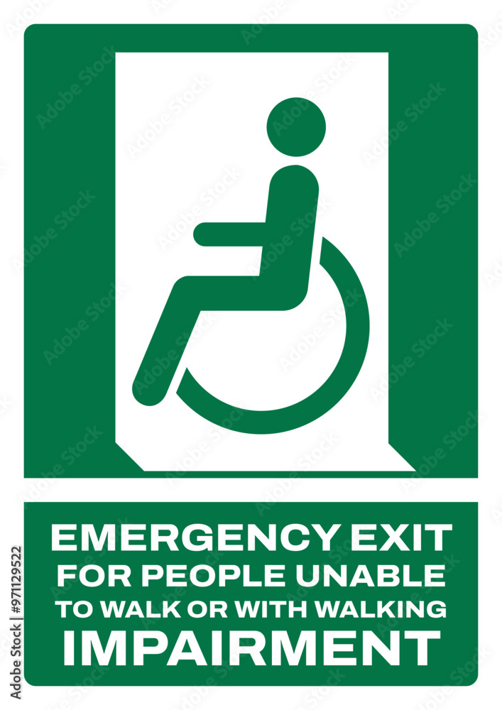 ISO emergency and first aid safety signs text variation_emergency exit ...