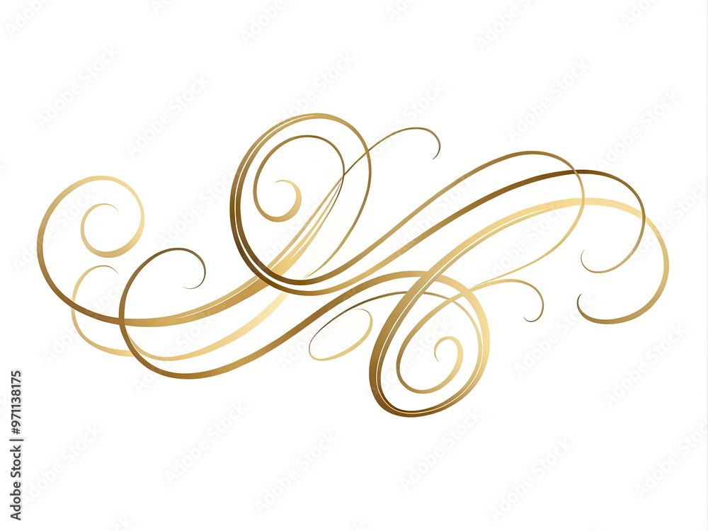 Stylish flourish of cursive script on a clean white background, with ...