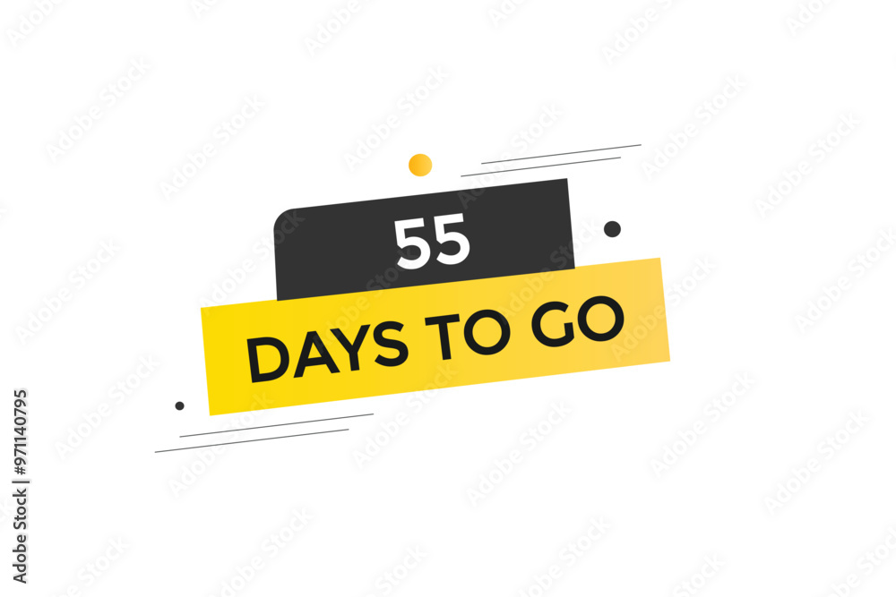 55 days to go, icon, stile, timer, countdown, clock, time, background ...