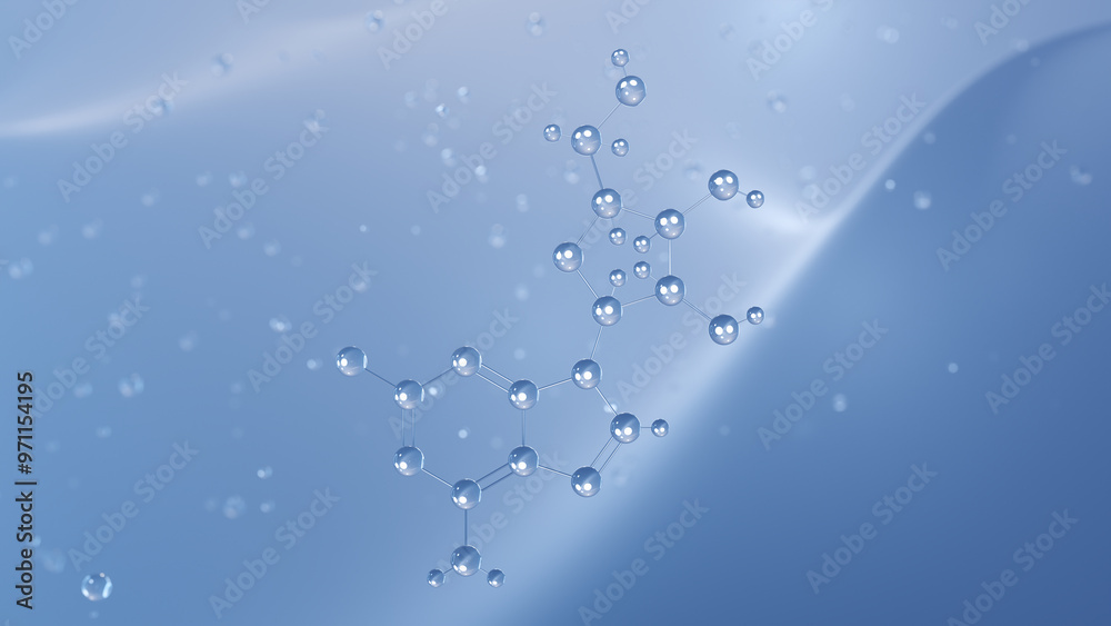 fludarabine molecular structure, 3d model molecule, antineoplastic ...