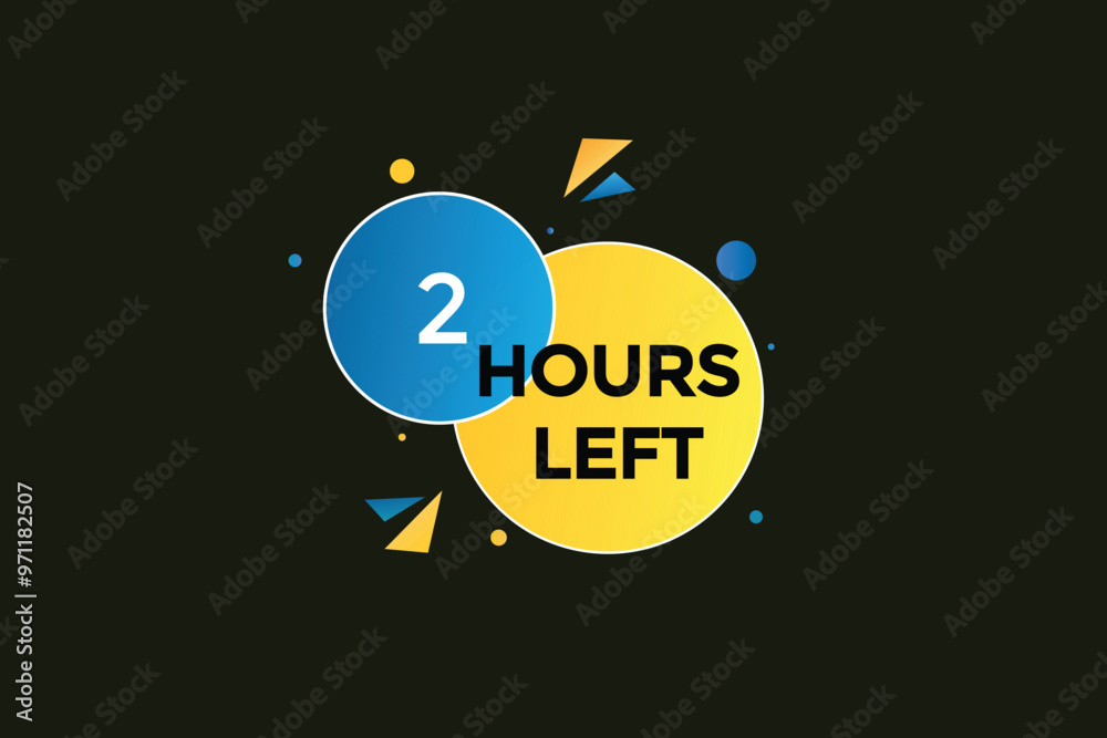2 hours left, icon, stile, timer, countdown, clock, time, background ...