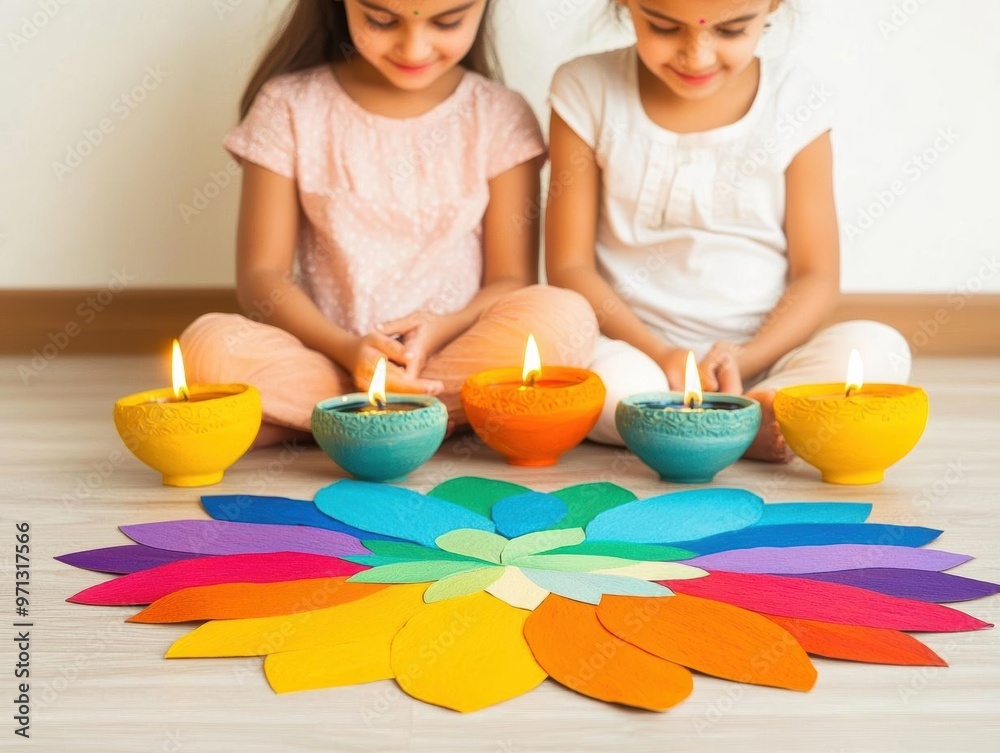 A Green Diwali celebration with solarpowered lanterns, ecofriendly ...