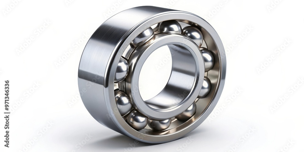 Realistic steel ball bearing, perfect for industrial catalogs and ...