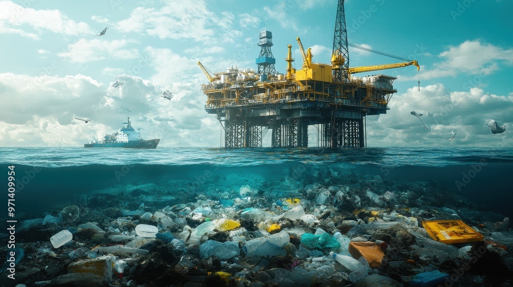 Environmental Disaster: Oil Rig Spill and Plastic Pollution in Ultra ...