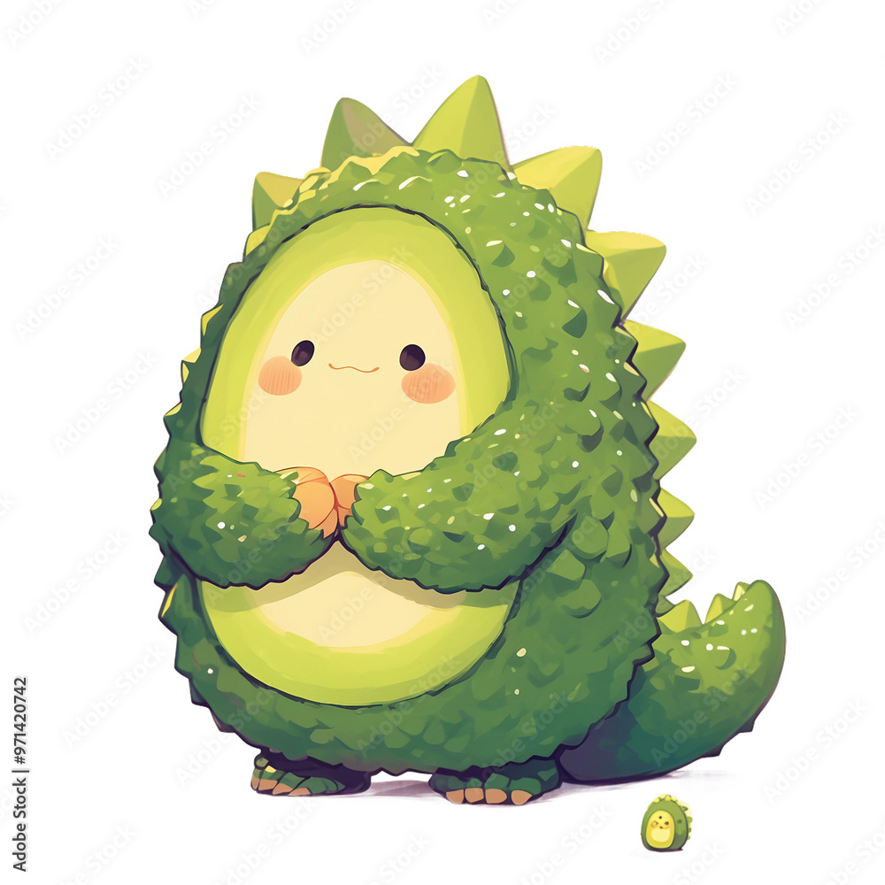 Cute Kawaii Avocado Characters dressed as halloween monsters, like ...