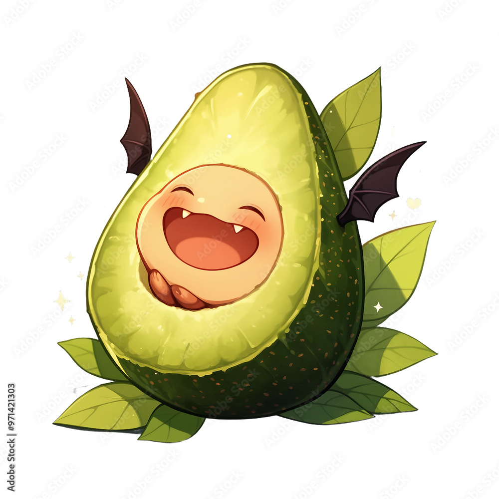 Cute Kawaii Avocado Characters dressed as halloween monsters, like ...