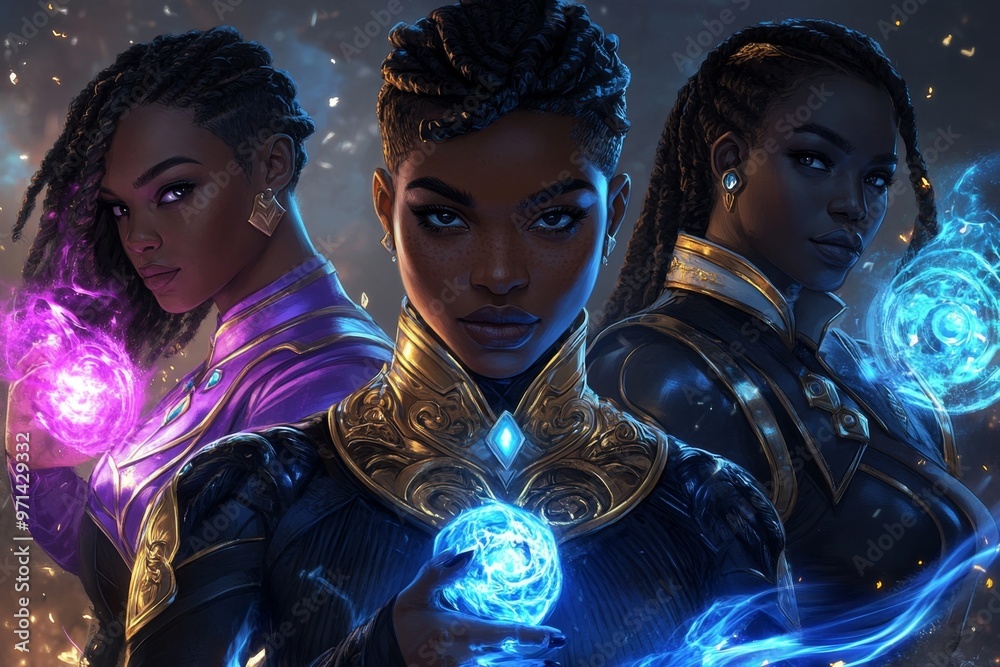 A fantasy world with characters of all skin tones and body types, where ...