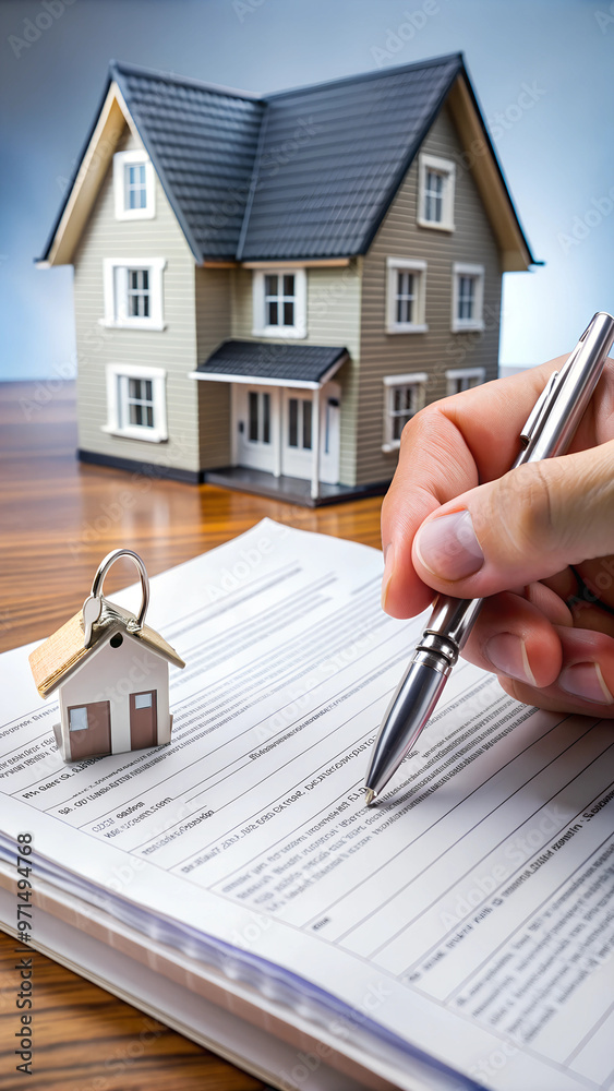 Residential lease agreement document concept. Lease agreement document ...
