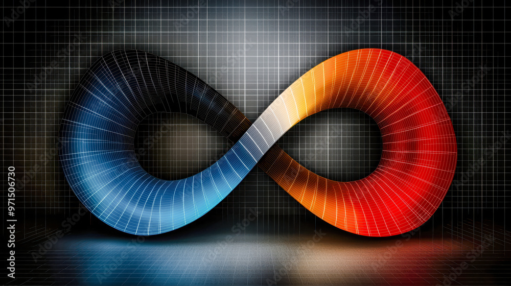 Futuristic abstract visualization of complex mathematical equations and ...