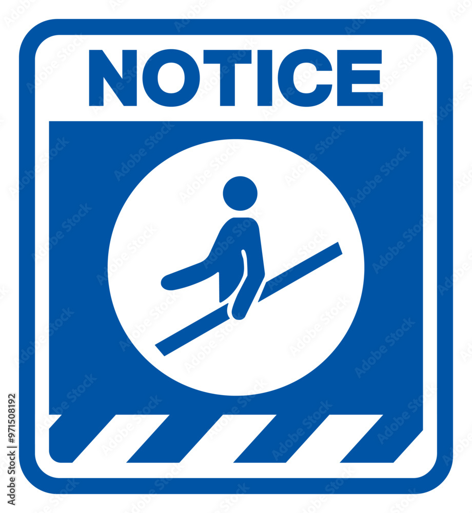 Notice Use Handrail Symbol Sign,Vector Illustration, Isolated On White ...