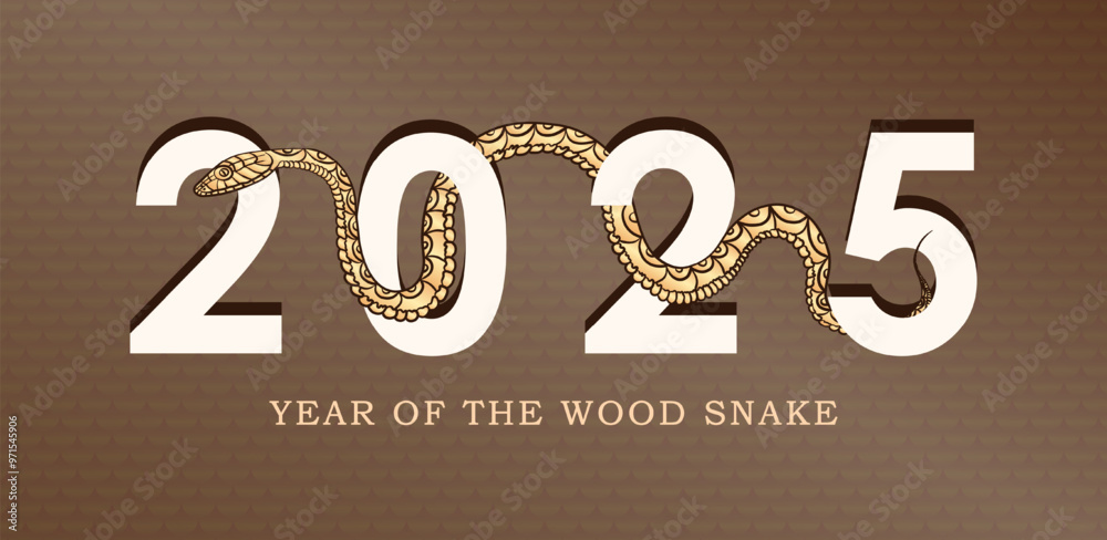 Christmas, New Year banner with white 2025 typography with a detailed ...