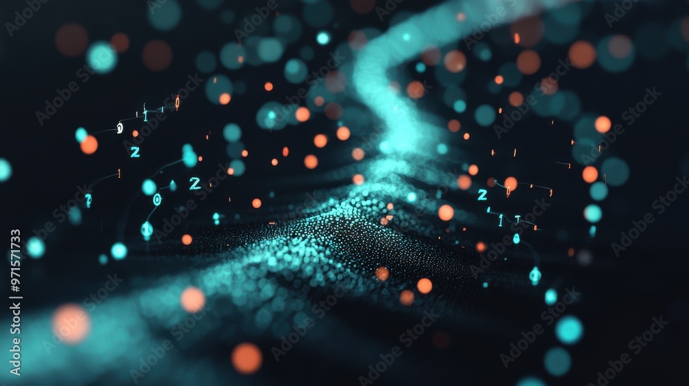 Numeric Timeline of Accomplishment: A floating timeline in an abstract ...