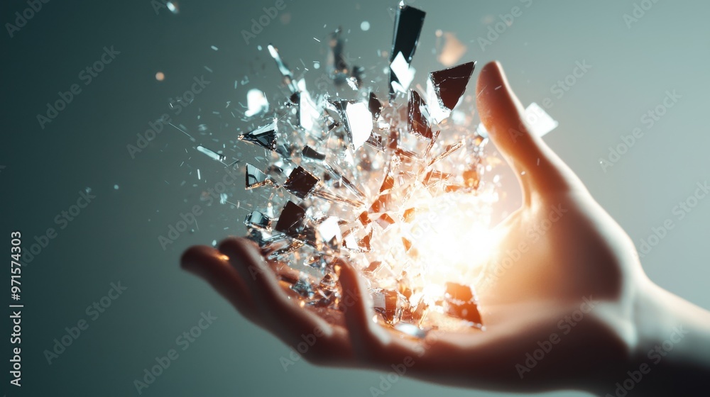 Rebuilding from Pieces: A shattered, cracked structure resembling a ...