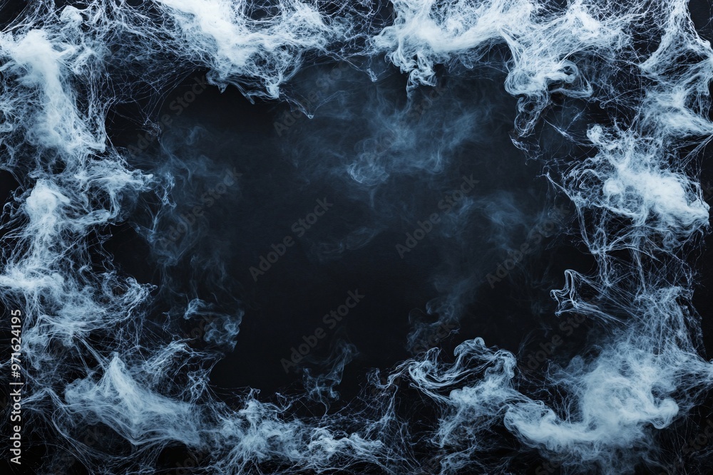 Ghostly apparitions floating near the edges, a delicate lace-like ...