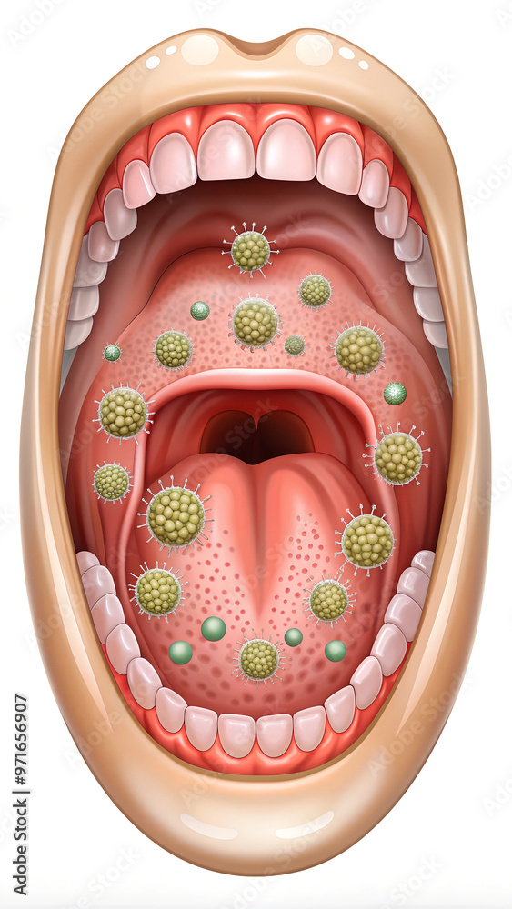 Oral thrush. Candidiasis. Symptoms.Candida infections of the mouth ...