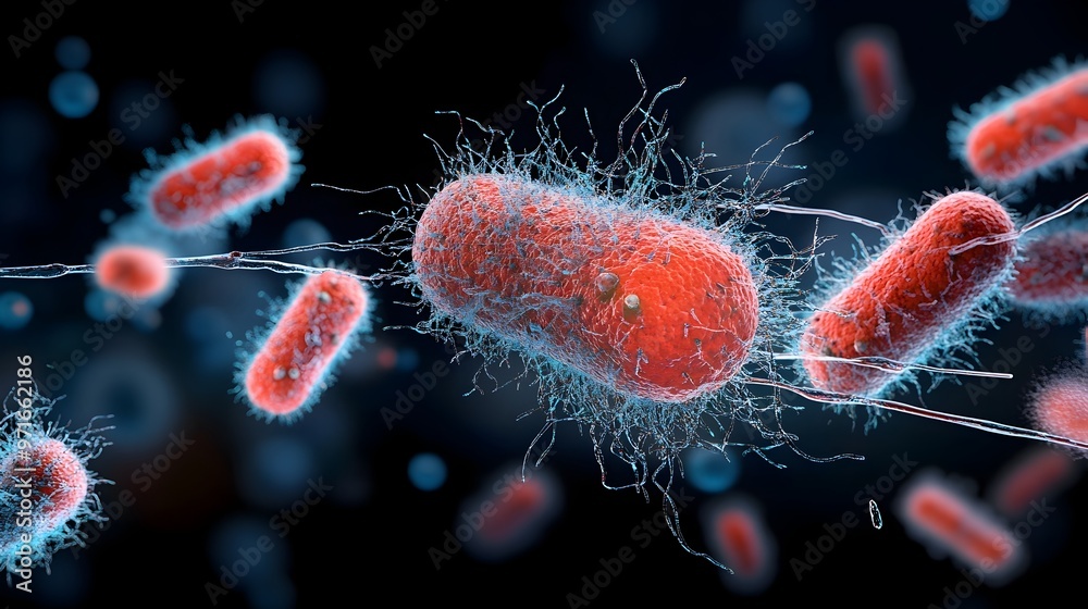 Extreme Magnification Electron Microscopy Image of Bacteria Cell ...