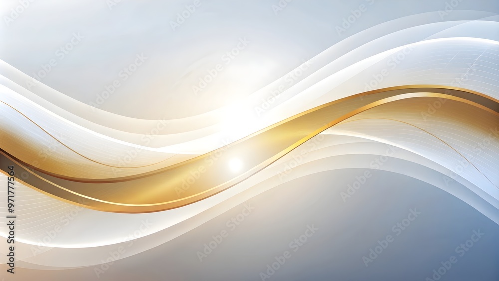 elegant golden wave pattern on white for contemporary desktop ...