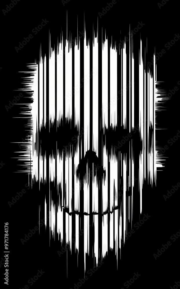 Skull black and white abstract skeleton halloween creepy spooky rock ...