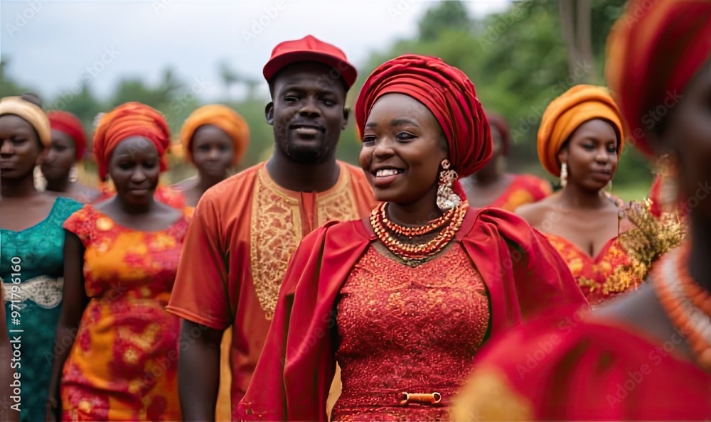 Nigerian Independence Day parade in traditional attire Stock Photo ...