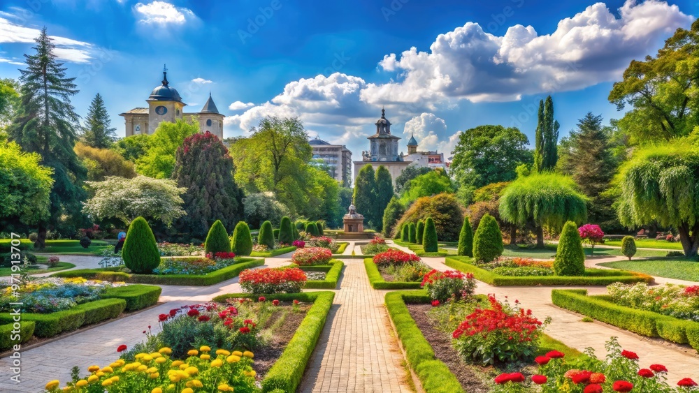 Serenene Cismigiu Gardens in Bucharest, Romania, featuring historic ...