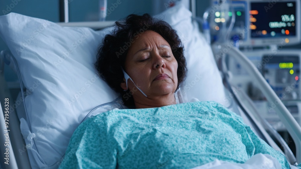 Patient resting in bed post-dialysis, showing tiredness and recovery ...