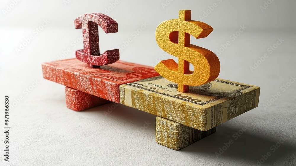 abstract infographics comparison concept scales with dollar sign an ...