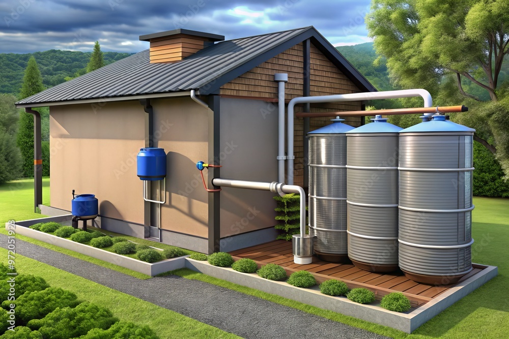 "Rainwater harvesting system design, calculating pipe flow rates ...