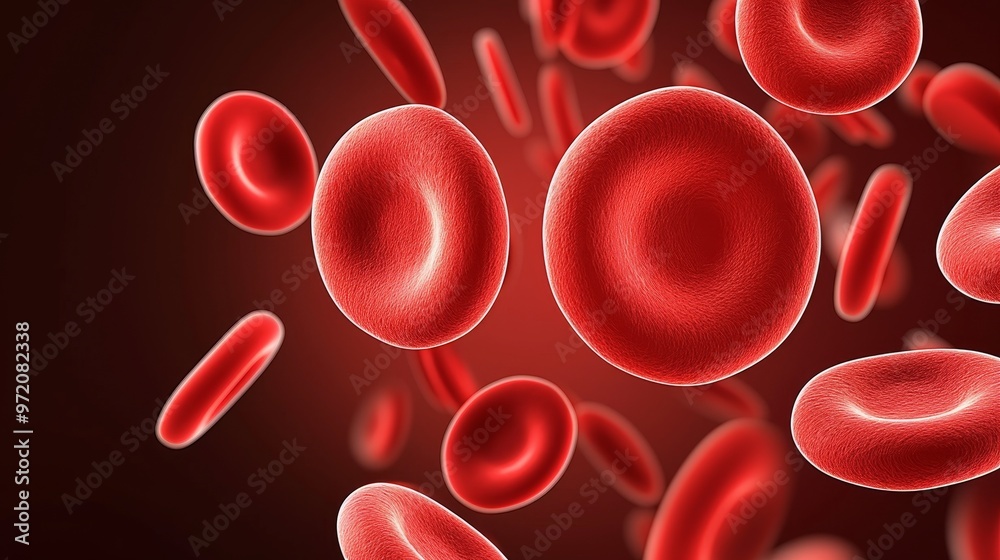 Microscopic View of Red Blood Cells and Sickle Cells Stock Illustration ...
