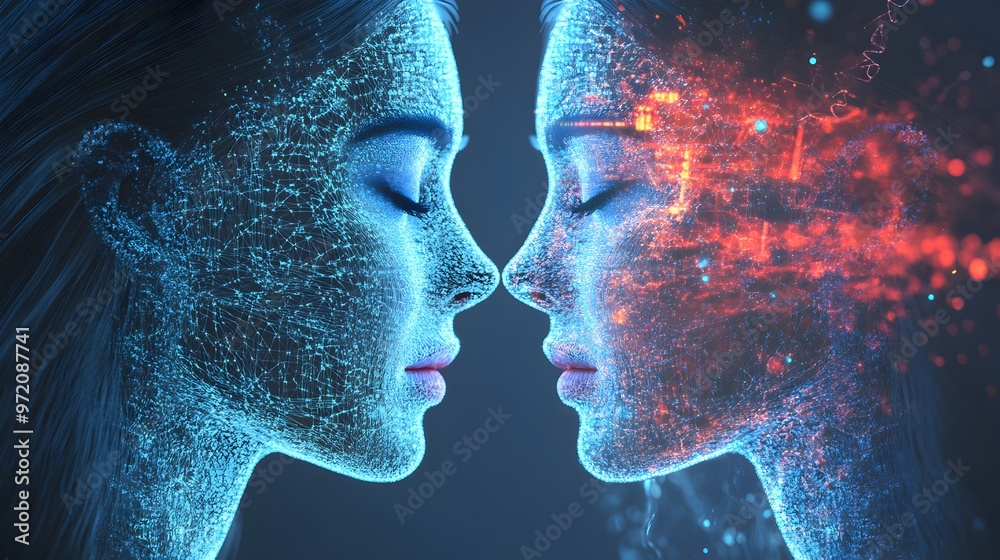 Captivating Virtual Visually Striking Digital Twin Merging with Vibrant ...