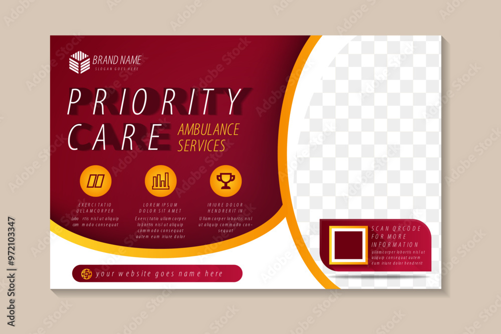 Modern healthcare and medical banner design, horizontal poster template ...