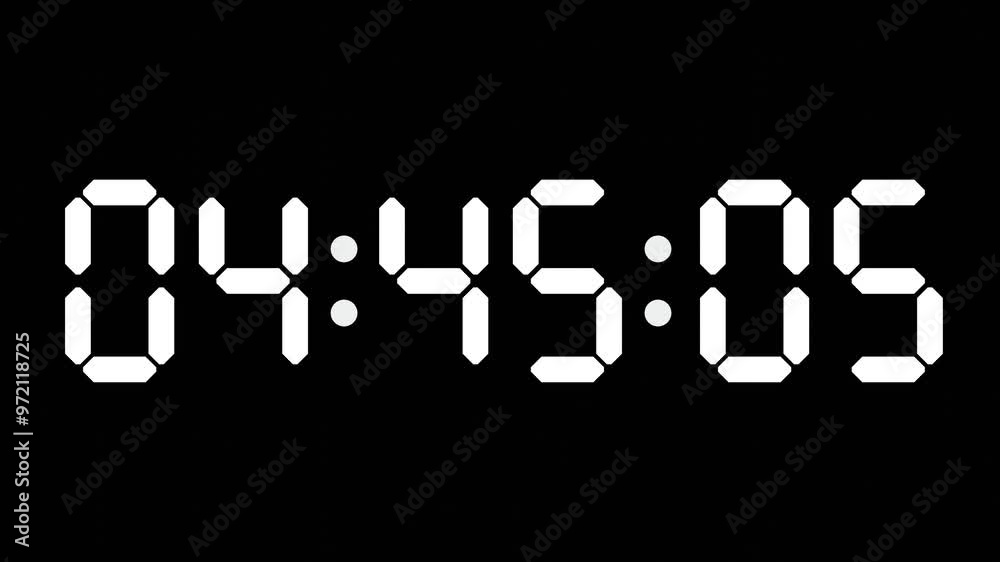 04:45 - 60 Second Full-Screen Countdown Timer with 7-Segment Display ...