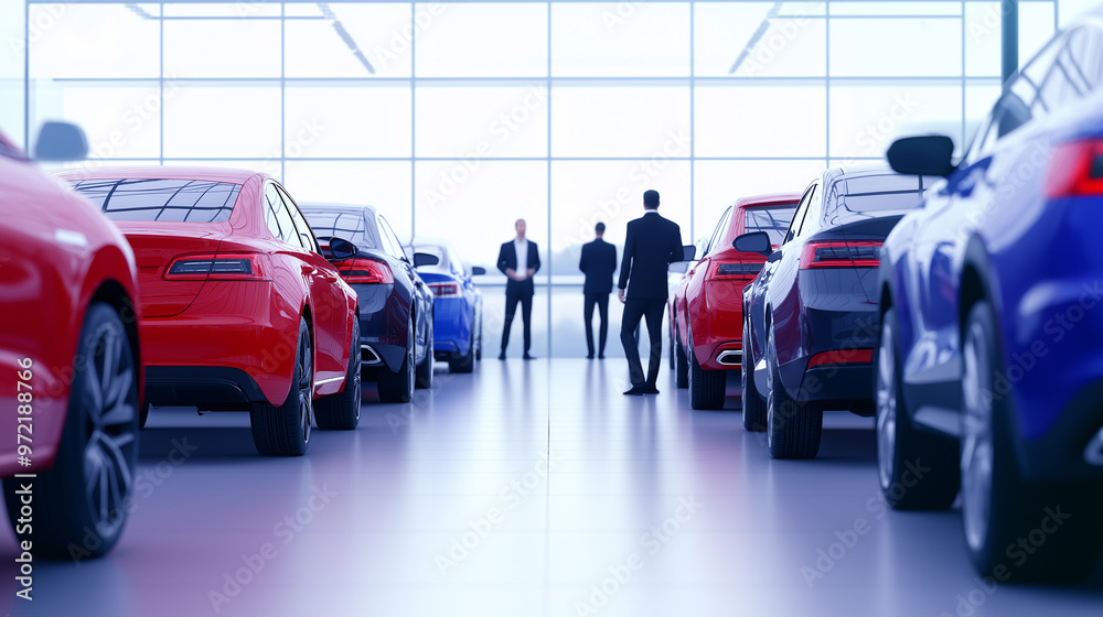 Car showroom with a wide range of models, from sedans to SUVs ...