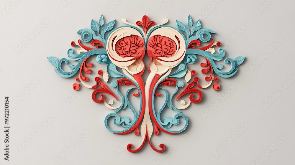 Ilustração do Stock: Female reproductive system diagram focusing on the ...