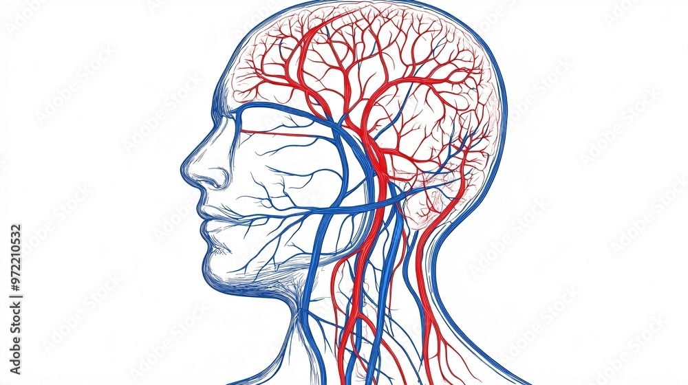 Diagram of the circulatory system with an emphasis on blood flow ...