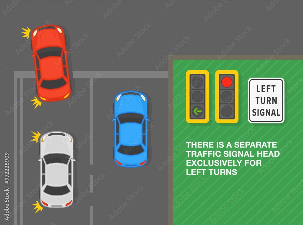 Safe driving tips and traffic regulation rules. There is a separate ...