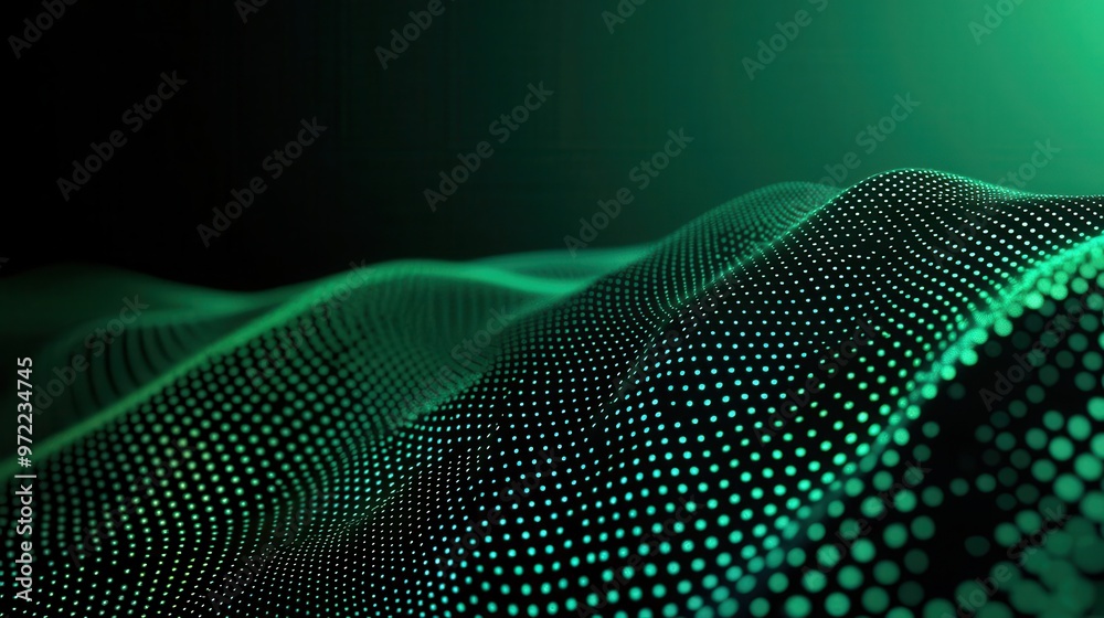 Abstract tech seed evolving into a dynamic ecosystem, data-driven ...